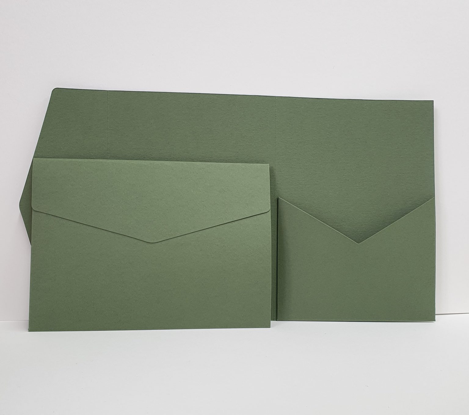 A5 (148x210mm) Colorplan Matte Mid Green (Sage) 270gsm Pocketfold ...
