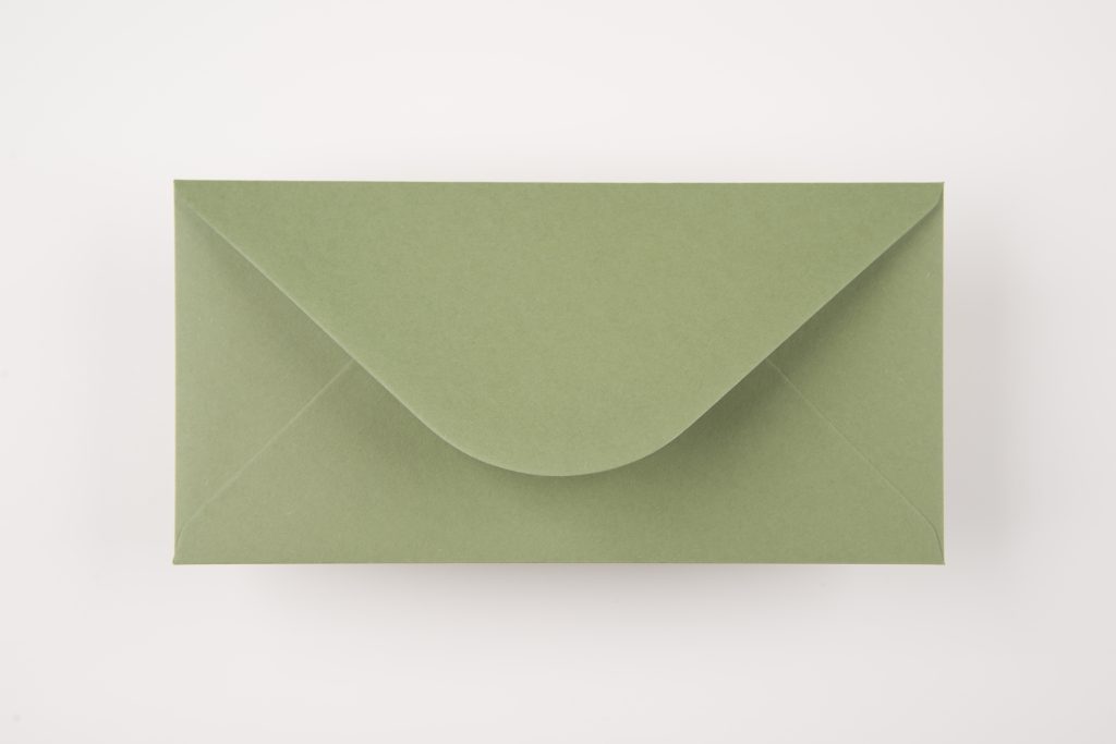 DL (110 x 220mm) Sage / Mid Green Envelopes 135gsm Gummed Diamond Flap ...