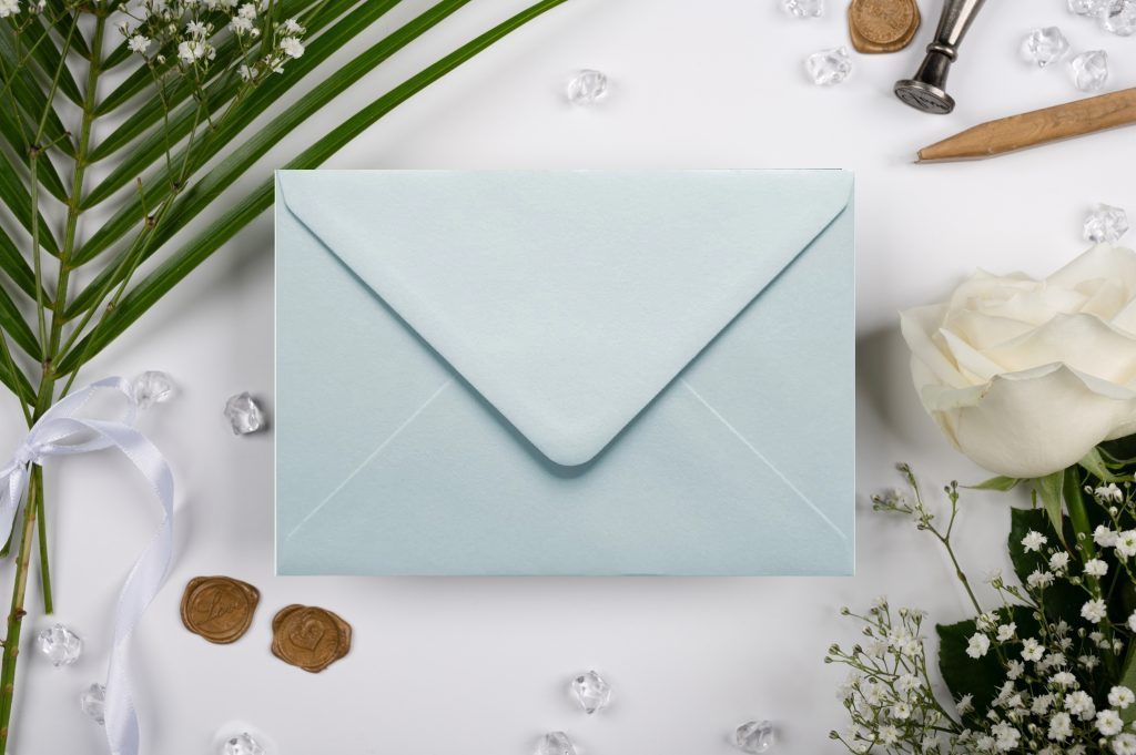 5 x 7 (133 x 184mm) Colorplan Cool Blue Envelopes 135gsm Gummed Diamond ...